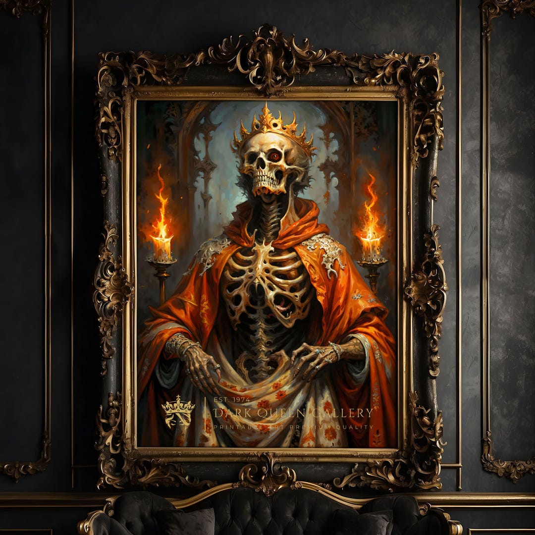 King of the Hellish Kingdom Digital Artwork - Eerie Wall Art | Gothic ...