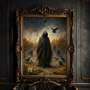 Wandering Monk Digital Artwork - Dark Academia Print Cottagecore Wall ...