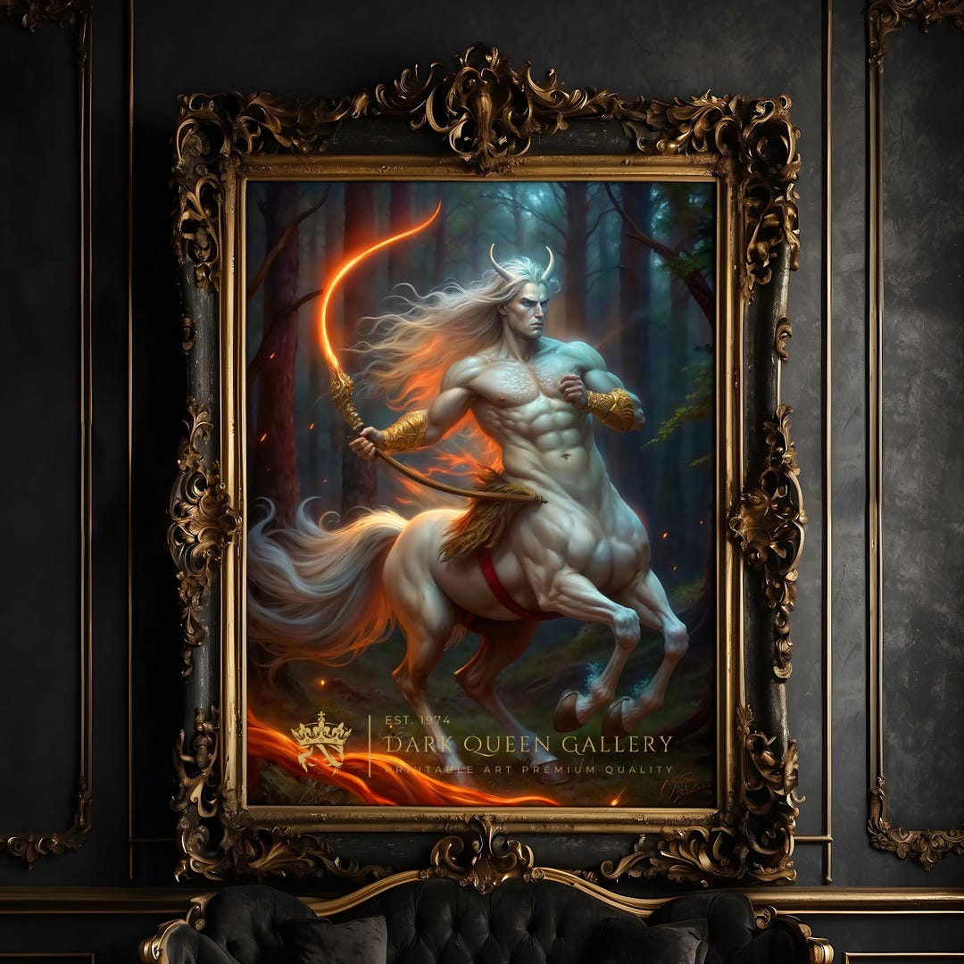 Ghost Centaur Dark Fantasy Wall Art - Gothic Mythology Ethereal Print ...