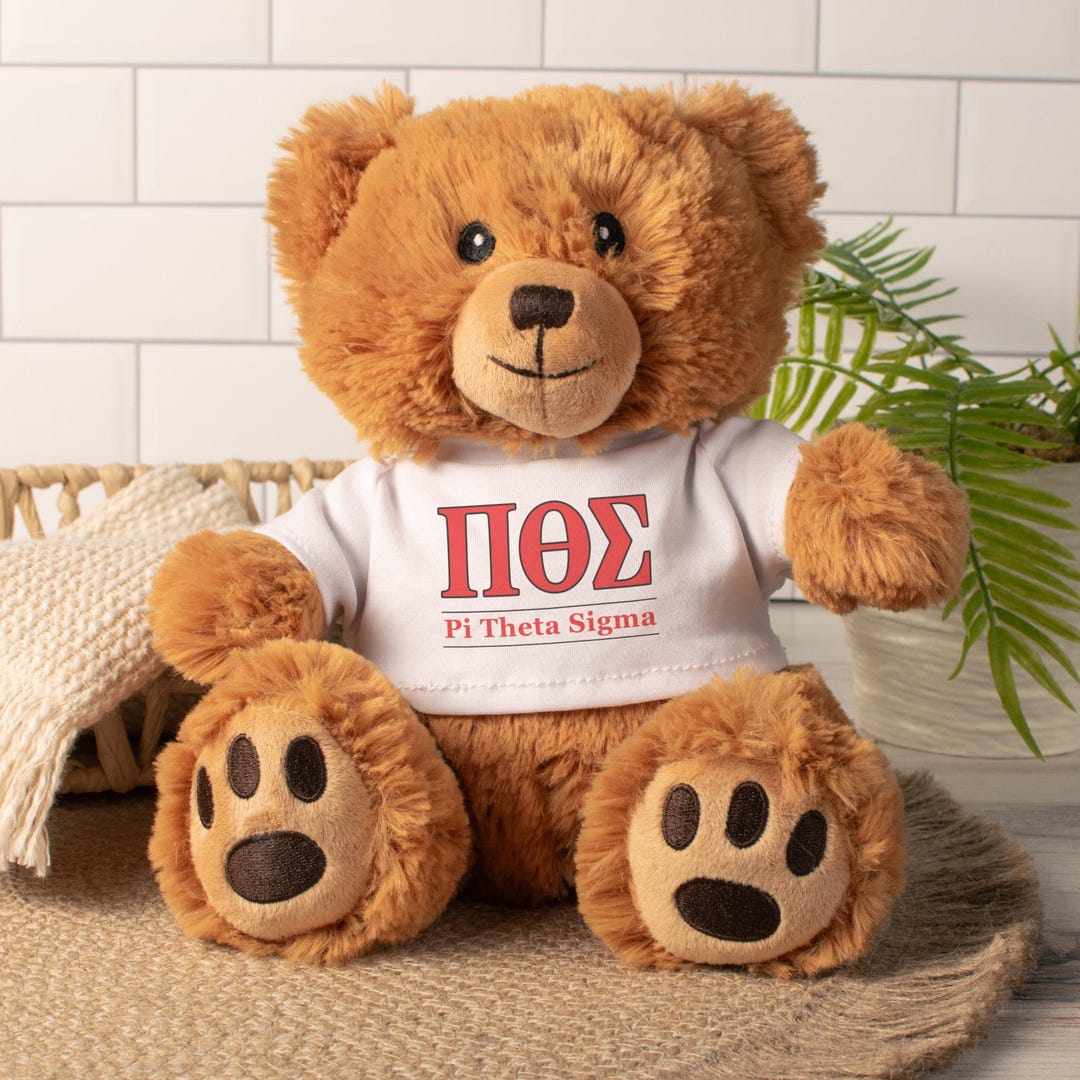 Greek Letters and Custom Text Personalized 8" Stuffed Teddy Bear ...