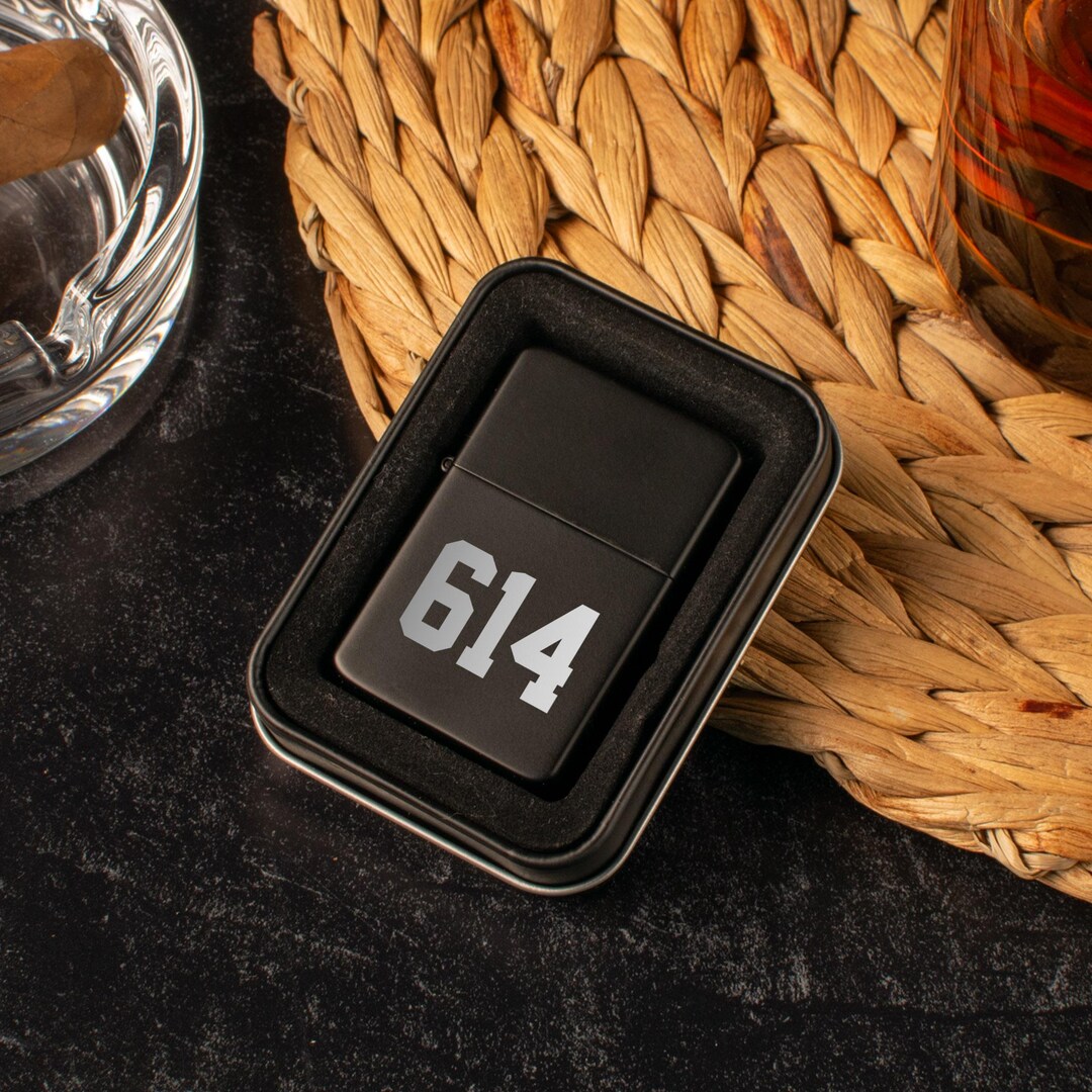 Custom Numbers Laser Engraved Lighter With Tin Case: Personalized Area ...