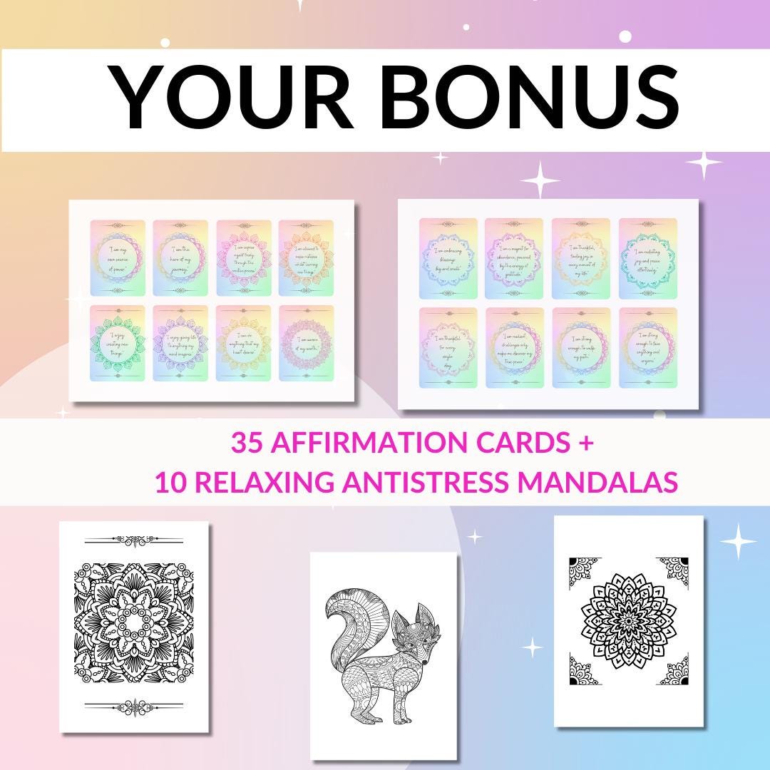 Self Care Journal, 7 Day Mindfulness Challenge Journal, Affirmation ...