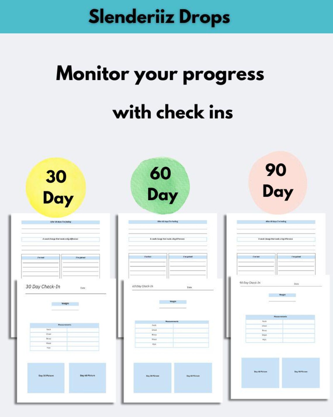 90 Day Slenderiiz Drops Journal, Daily Food Tracker, Mindset Journal ...