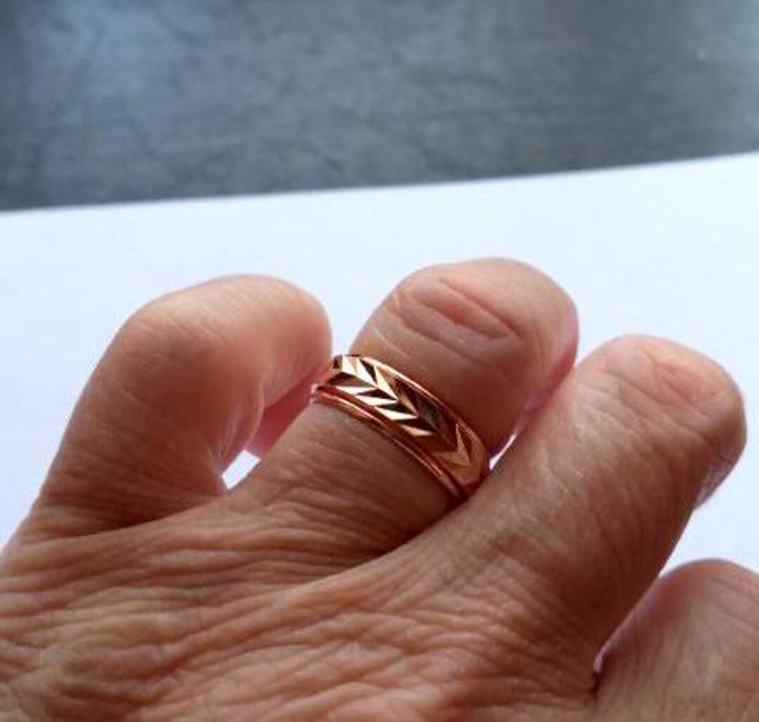 Spinning Anxiety Ring, Fidget Ring, Rotating Ring, Spinner Ring, Stress ...