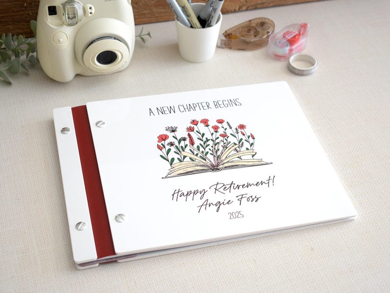 Personalized Retirement Memory Book, Retirement Gift for Her ...