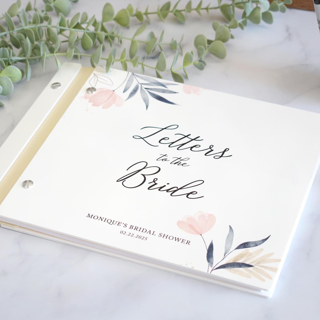 Custom Letters to the Bride Book, Bride Scrapbook, Bridal Shower Gift ...