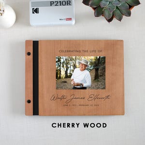 Custom Photo Memorial Guest Book, Celebration of Life Memory Book, Loss ...