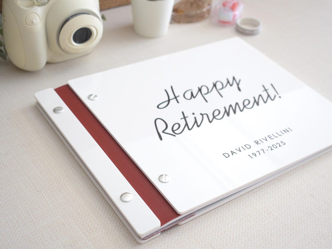 Personalized Retirement Memory Book, Retirement Gift for Her ...