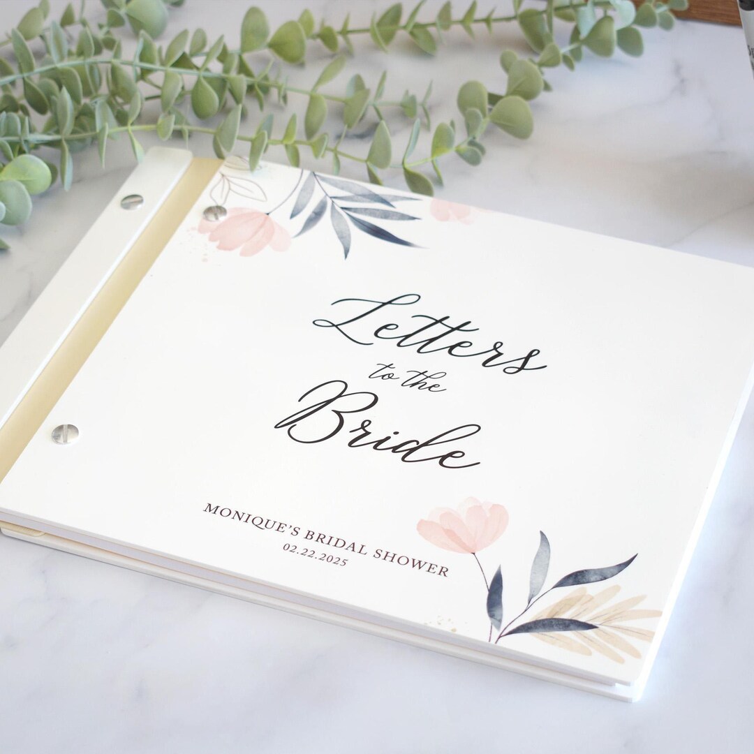 Custom Letters to the Bride Book, Bride Scrapbook, Bridal Shower Gift ...