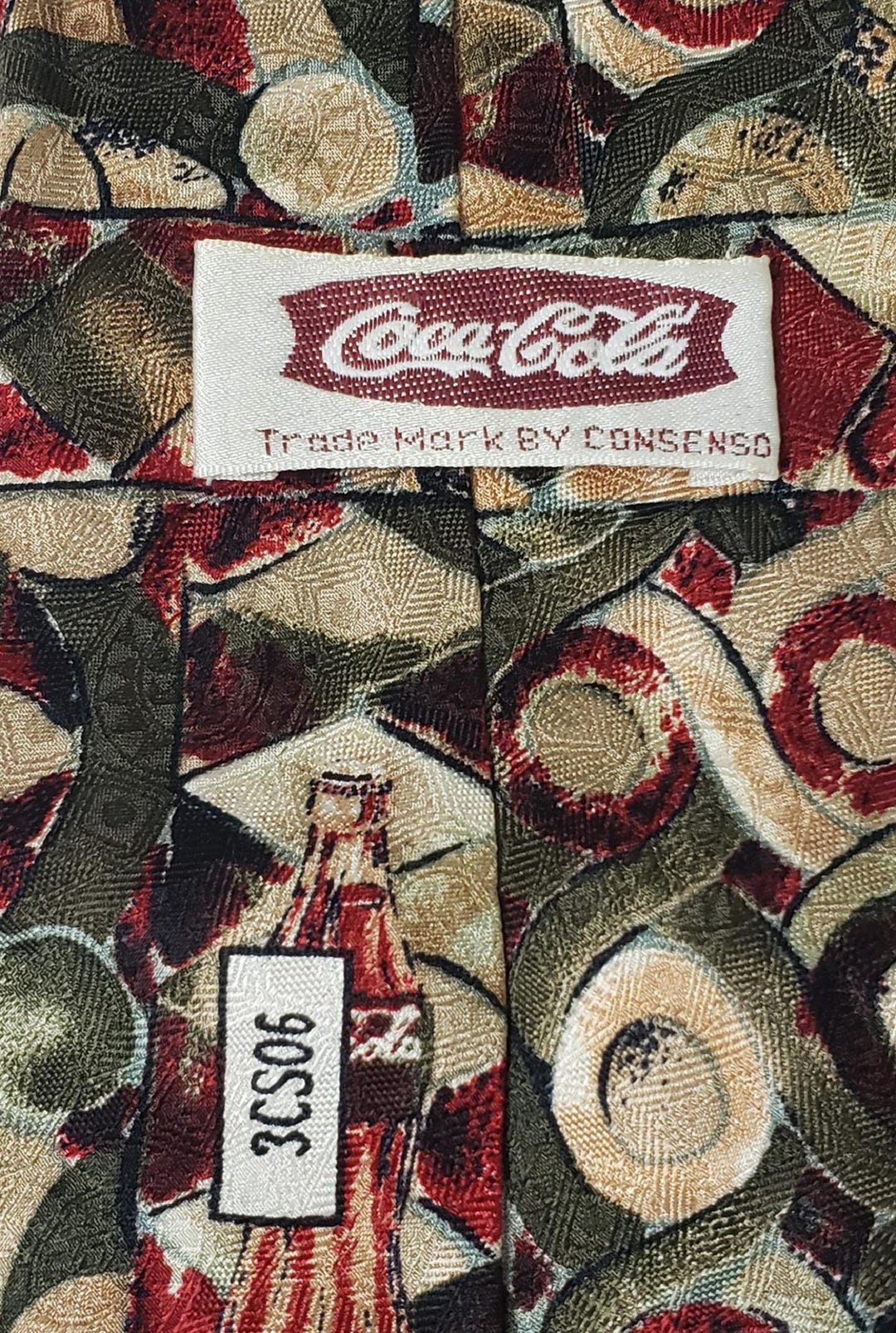 Vintage Coca-cola Trade Mark by Consenso VTG 100% Silk Hand Sewn Men's ...