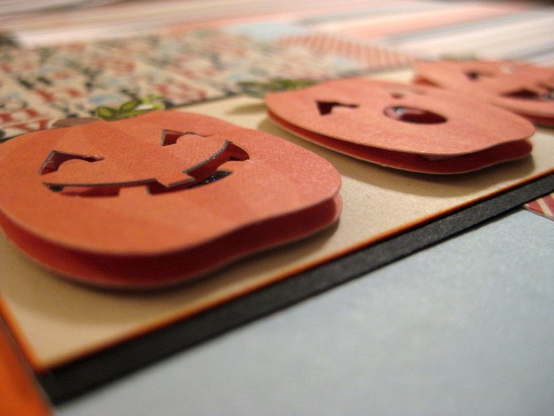 Happy Halloween With 3D Jack-o-lantern Embellishments Handmade Greeting ...