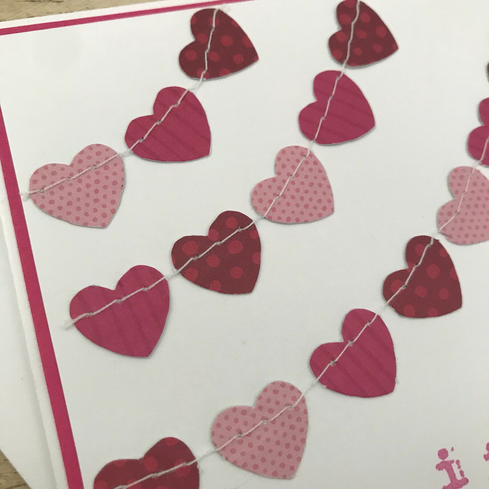 I Just Love You With Paper Heart Banners Handmade Greeting Card - Etsy