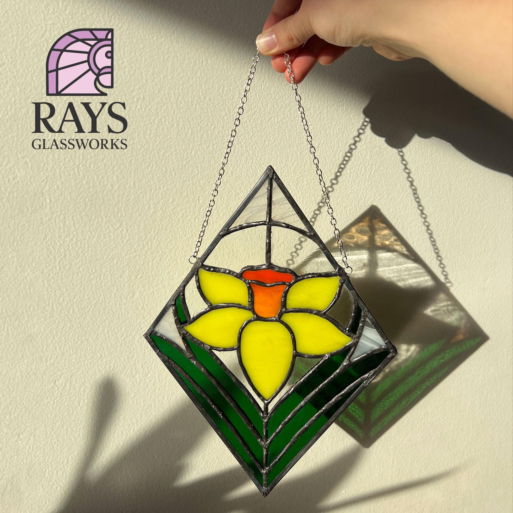 Daffodil Diamond Stained Glass Pattern Digital Download - Etsy
