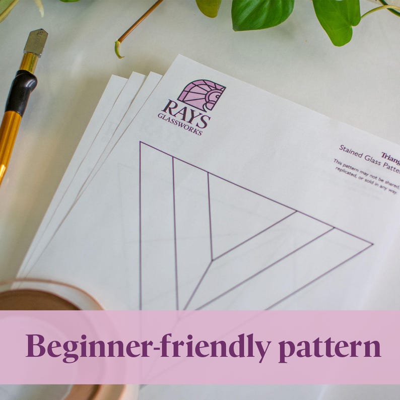 Geometric Triangle Stained Glass Pattern Digital Download - Etsy