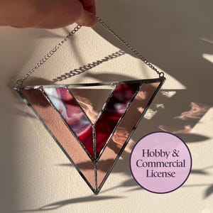 Geometric Triangle Stained Glass Pattern Digital Download - Etsy