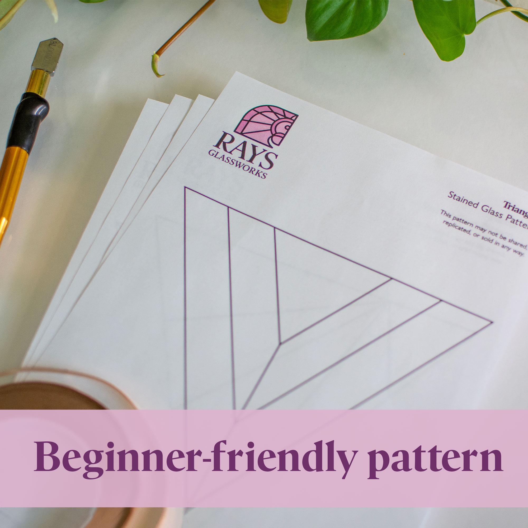 Geometric Triangle Stained Glass Pattern Digital Download - Etsy