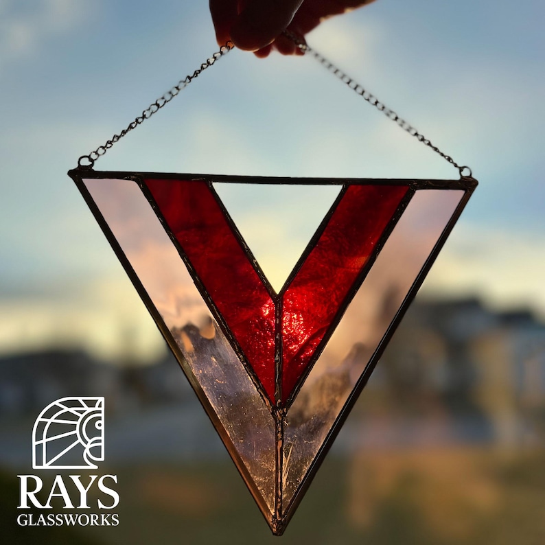 Geometric Triangle Stained Glass Pattern Digital Download - Etsy