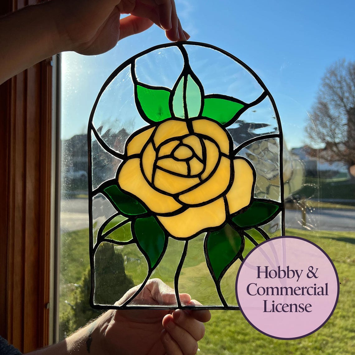 Rose Arch Stained Glass Pattern Digital Download - Etsy