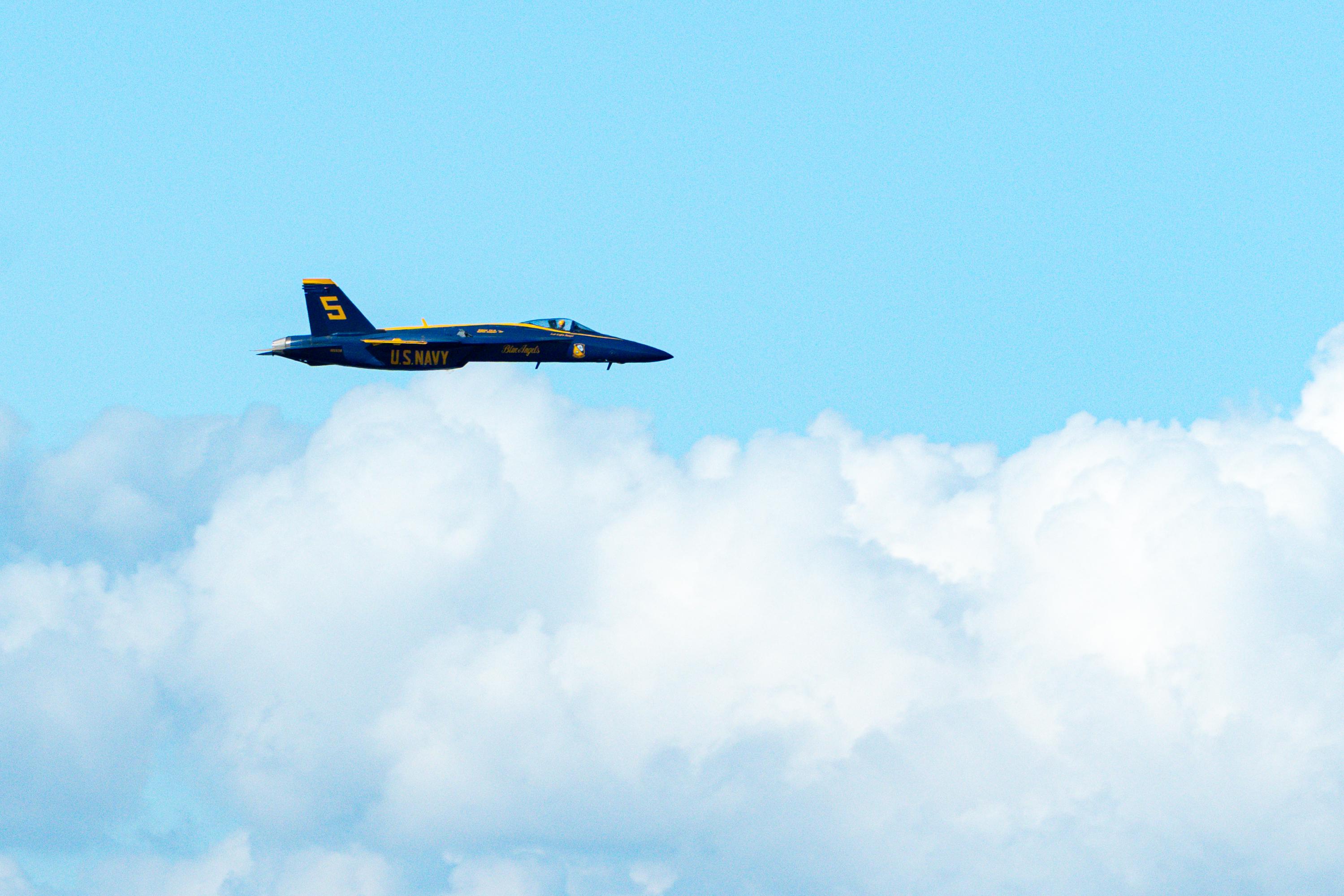 Blue Angels #5 Soars Above the Clouds - LCDR Griffin Stangel at the ...