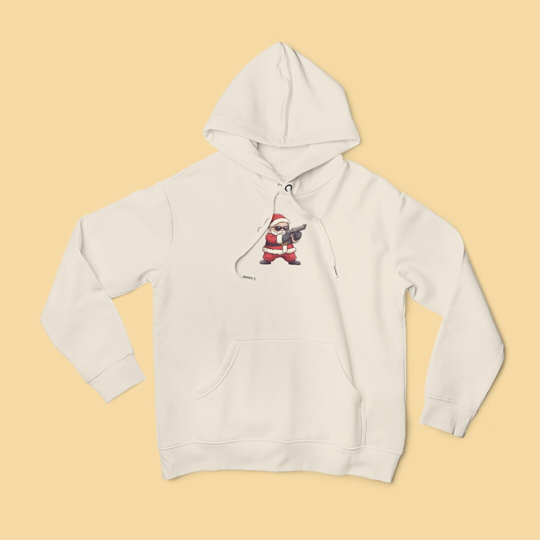 Badass Santa Claus Hoodie, Christmas Gift for Trendy Men and Women ...