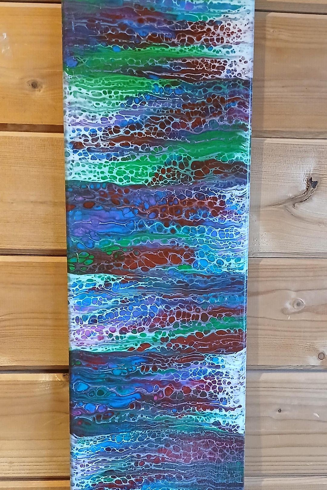 Acrylic Painting, Swipe Technique, Stretched Canvas, Wall Art - Etsy