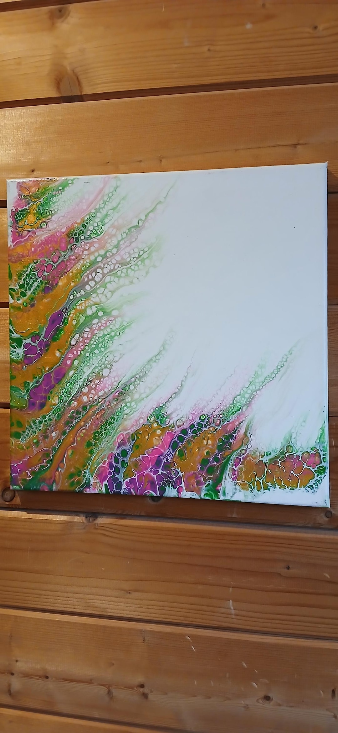 Acrylic Pour Painting, Swipe Technique, Wall Art, on Stretched Canvas ...