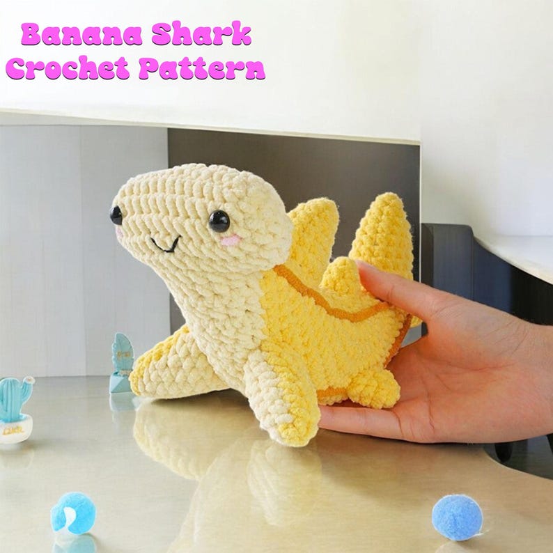 Banana Shark Crochet Pattern Pdf, Baby Shark Crochet Pattern Pdf - Etsy