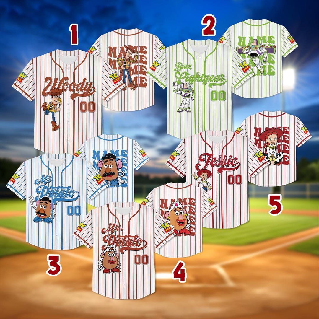 Personalized Disney Toy Story Baseball Jersey, Buzz Lightyear Woody ...