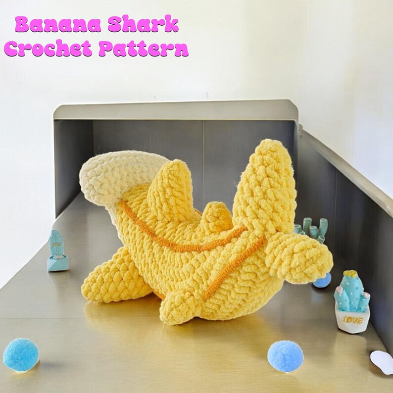 Banana Shark Crochet Pattern Pdf, Baby Shark Crochet Pattern Pdf - Etsy