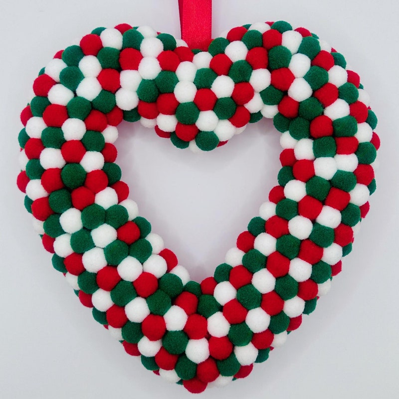 Red Joy Wreath Door - Etsy UK