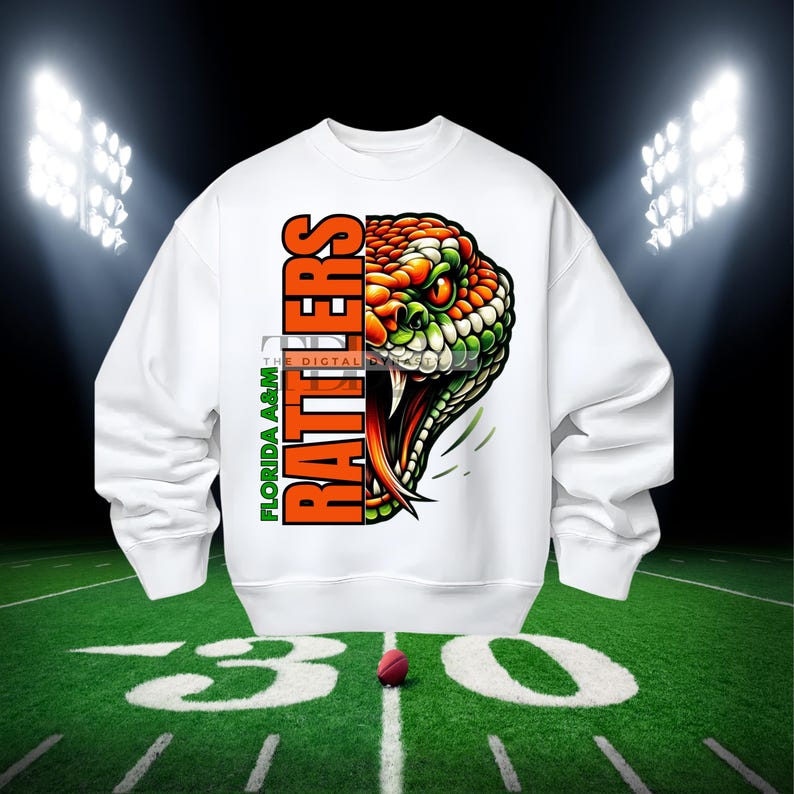 FAMU Rattlers Mascot PNG: HBCU Pride, Orange Green Snake (digital ...