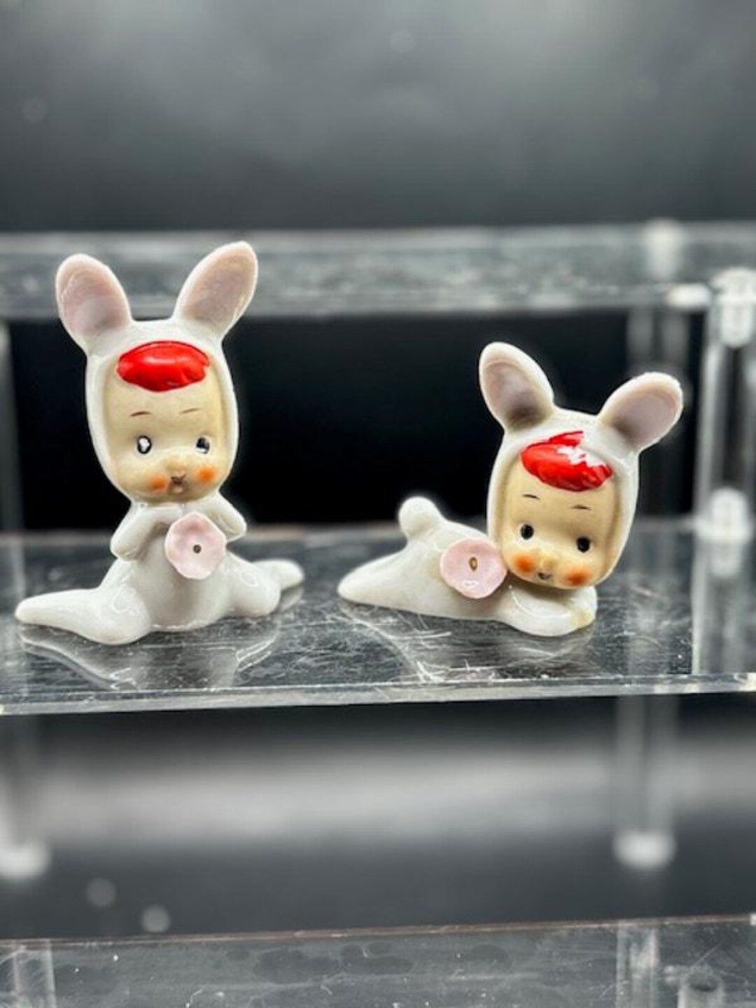 FREE Shipping Vintage Mid Century Kitschy Pixie Rabbit Bunny Figurine ...