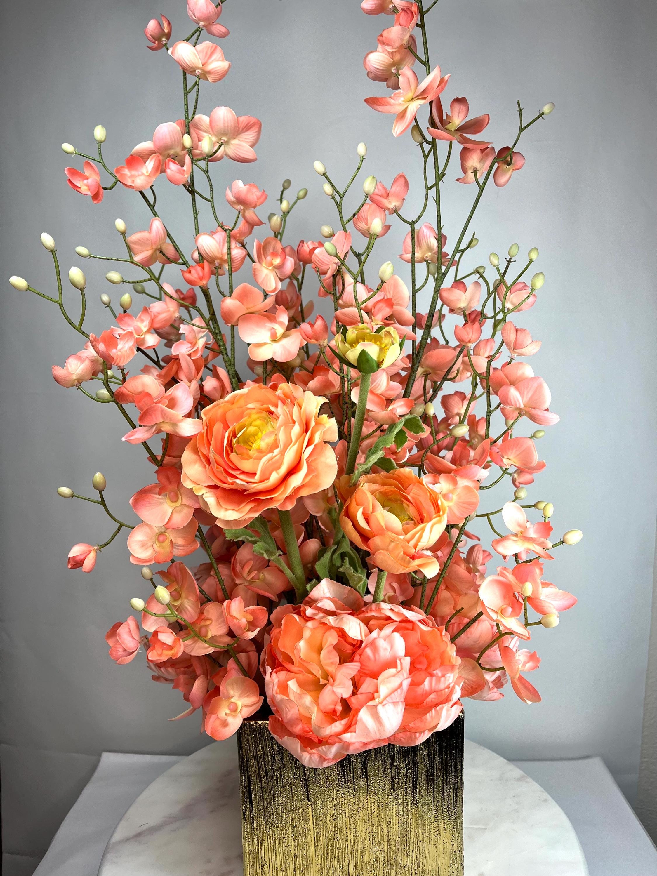 Elegant Peach Color Floral Arrangement - One-of-a-kind - Stunning Gift ...