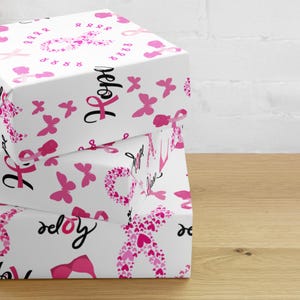 Breast Cancer Awareness Hope Wrapping Paper Roll (2 Size Rolls ...