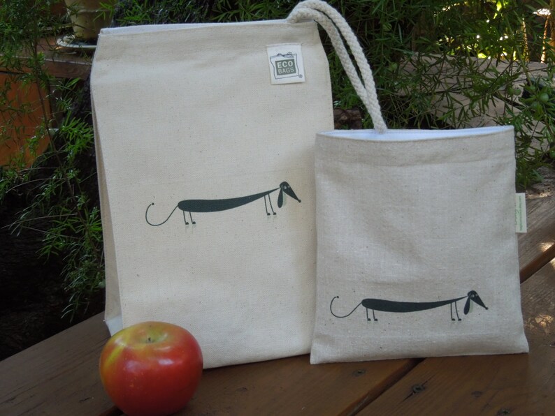 Canvas Lunch Bag - Recycled Cotton Lunch Bag - Gender Neutral Lunch Bag ...
