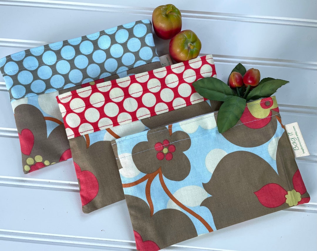 Reusable Snack Bag - Reuse Snack Bag - Fabric Snack Bag - Eco Friendly ...