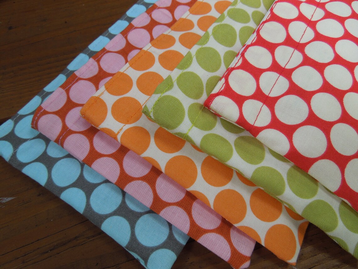 Five Reusable Snack Bags Reuse Snack Bags Fabric Snack Bag - Etsy