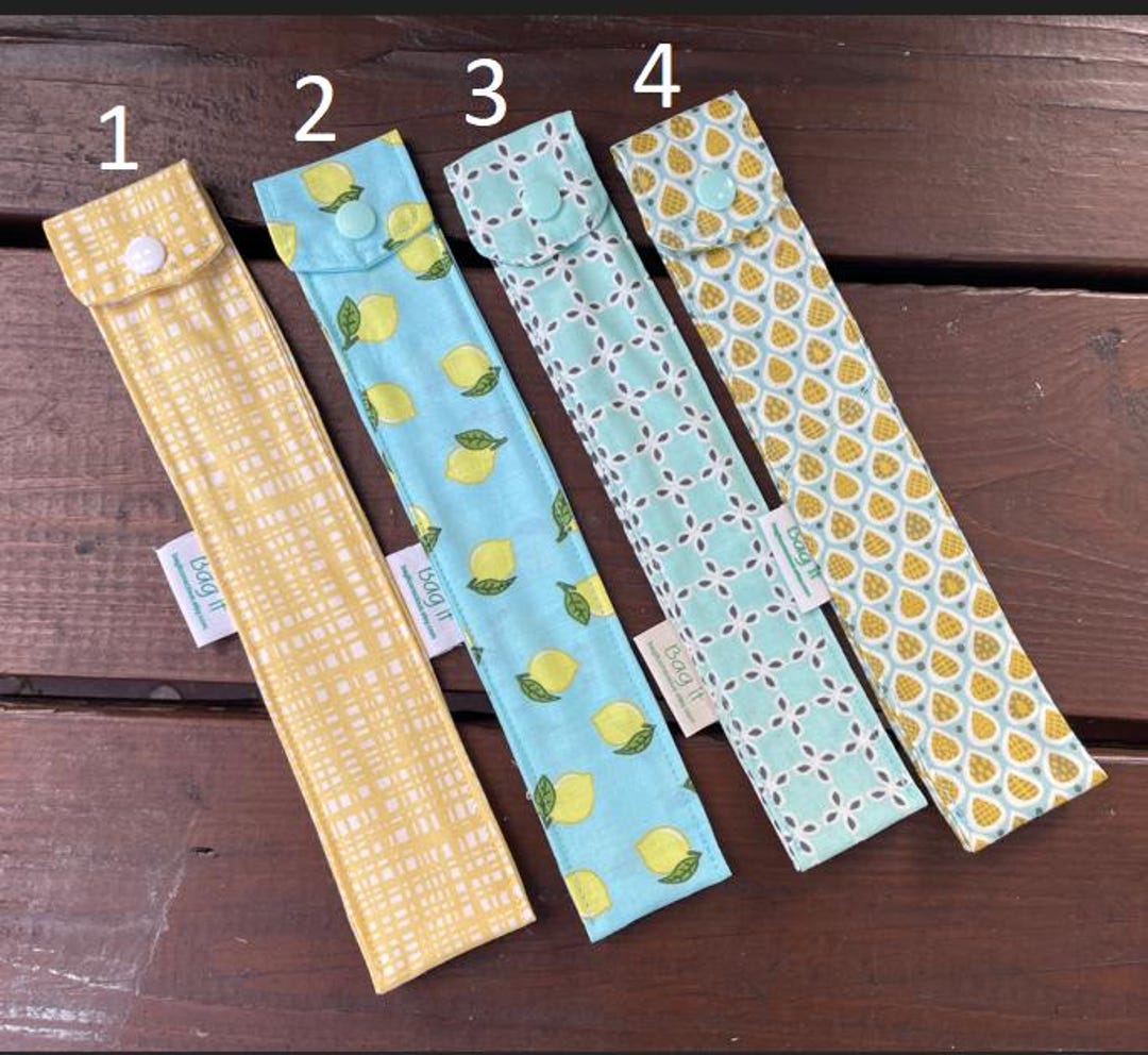 Straws Carrying Pouch - Reusable Stainless Steel Straws Zero Waste Case ...