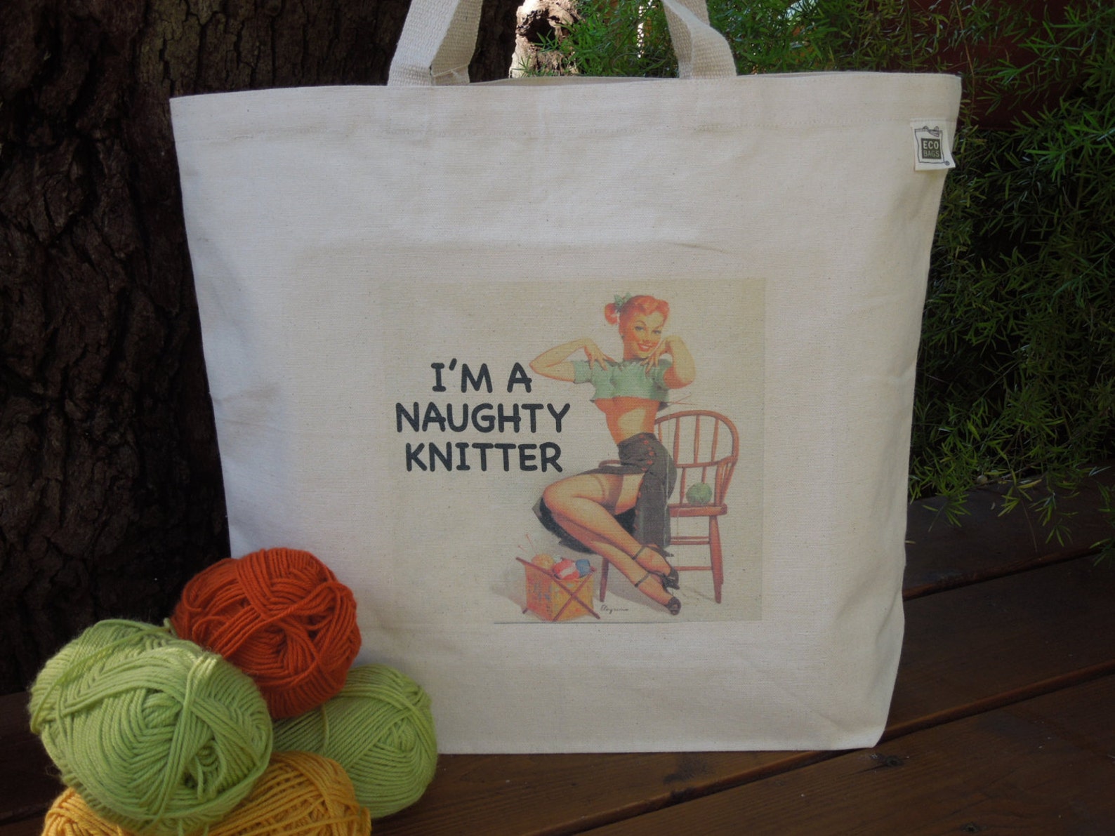 Large Canvas Knitting Bag Large and Small Canvas Bags - Etsy