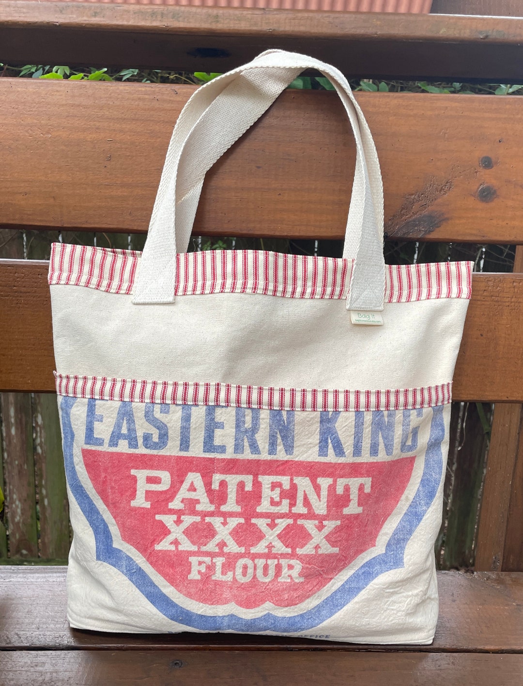Vintage Cotton Flour Sack Tote Old Fashioned Flour Sack Flour Bag ...