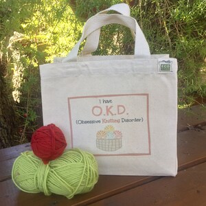 Knitting Tote Large Canvas Knitting Bag Large and Small Canvas Bags ...