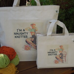 Large Canvas Knitting Bag Large and Small Canvas Bags - Etsy