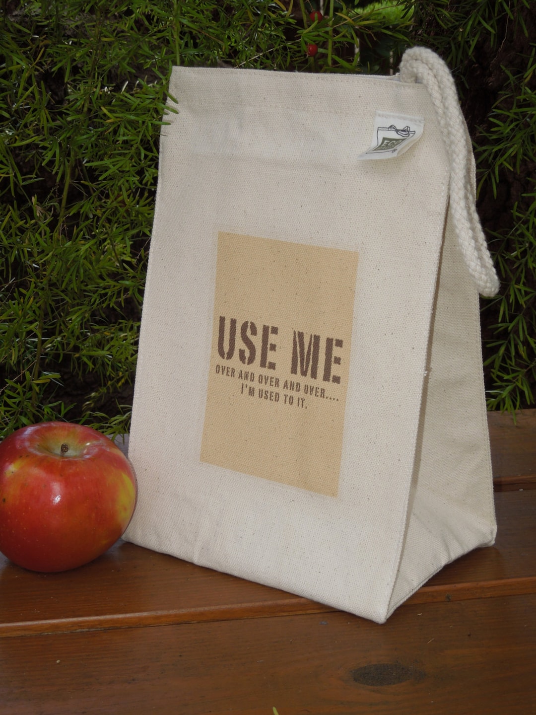 Canvas Lunch Bag - Recycled Cotton Lunch Bag - Gender Neutral Lunch Bag ...