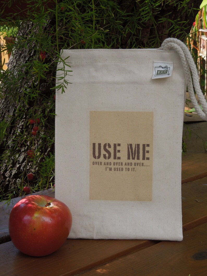 Canvas Lunch Bag Recycled Cotton Lunch Bag Gender Neutral - Etsy