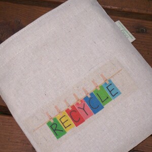 Canvas Lunch Bag Recycled Cotton Lunch Bag Gender Neutral Lunch Bag ...