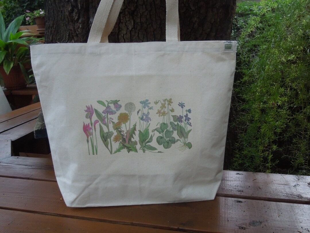 Large Canvas Tote Natural Cotton Market Tote Farmers Market Reusable ...