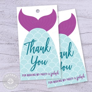 Mermaid Tail Tag. Mermaid Tag. Mermaid Tail Gift Tags. Printable PDF ...