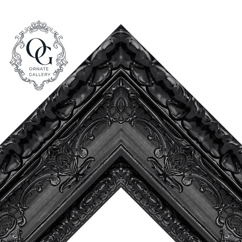 24x36 Black Gothic Picture Frame - Etsy