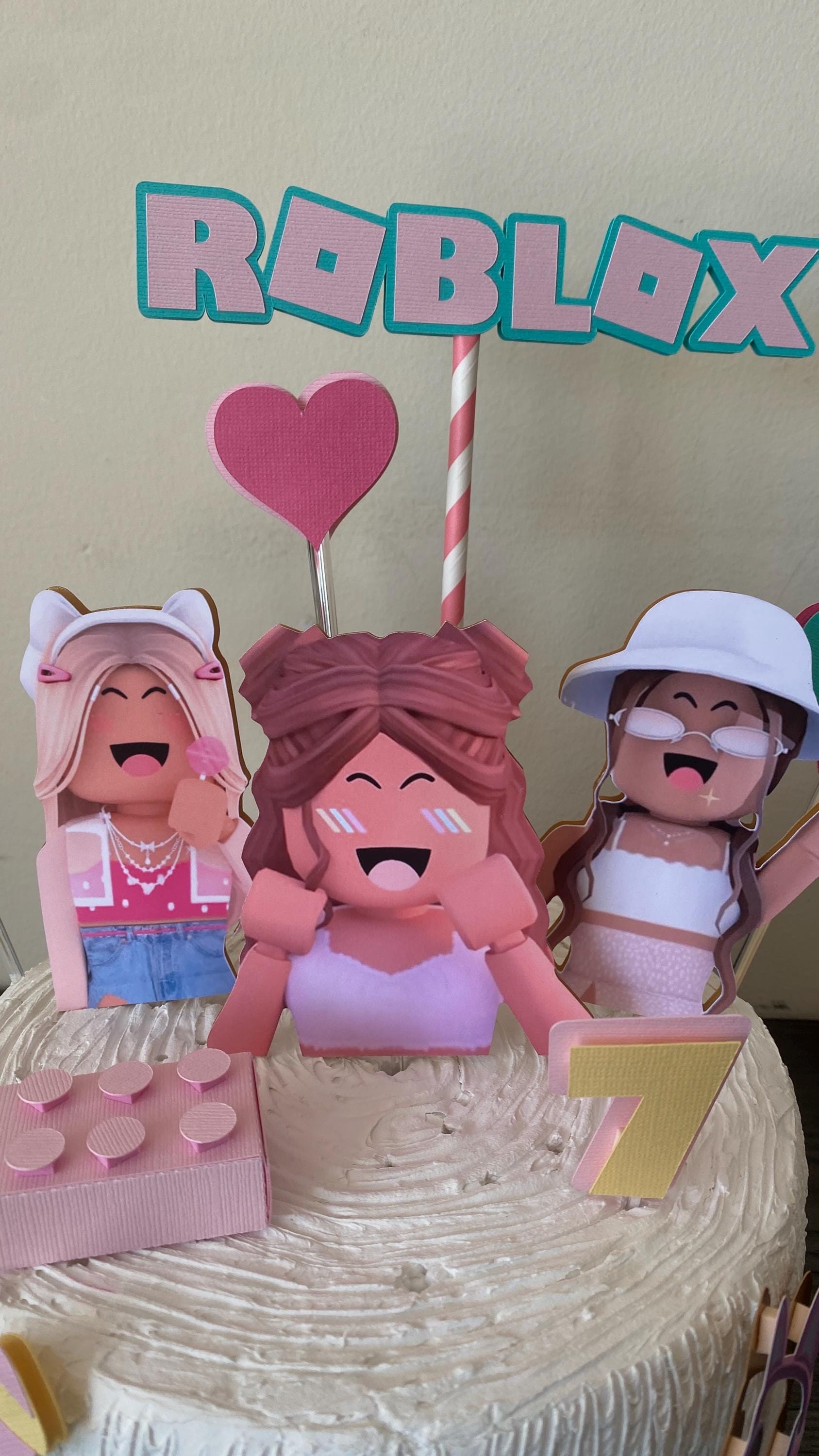 Roblox Girl Cake Topper - Etsy