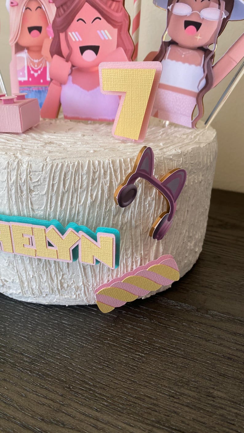 Roblox Girl Cake Topper - Etsy